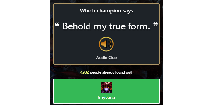 Solução LoLdle 9 de fevereiro: "Behold my true form", classic, skill ...