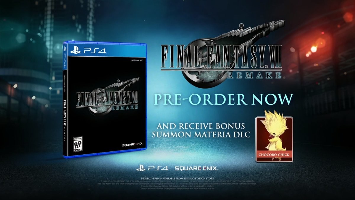 Final Fantasy VII Remake: Collector's Edition, Bónus Pré-Reserva ...