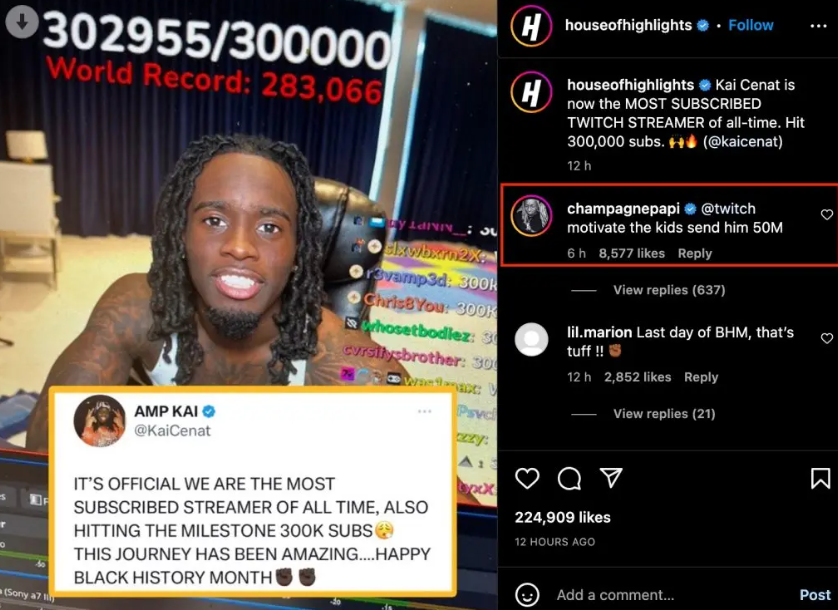 Twitch: Streamer quebra mais um recorde e é parabenizado por Drake ...