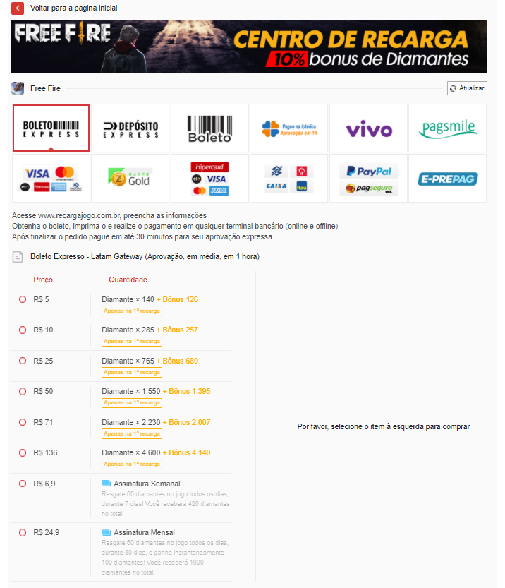 Centro de Recarga Free Fire: Como ganhar Diamantes no jogo - Millenium