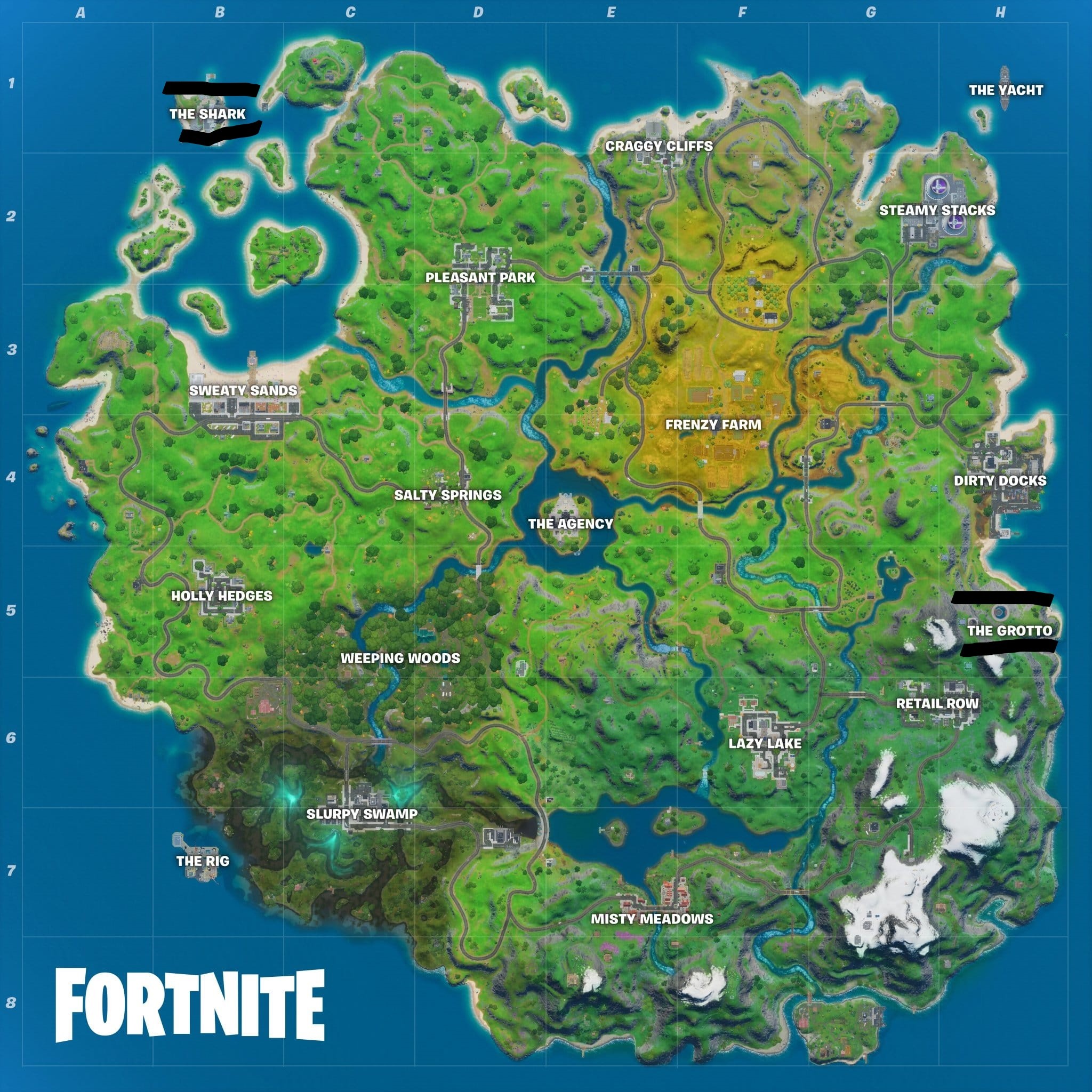 Fortnite: Onde achar baús no Tubarão e na Gruta - Millenium