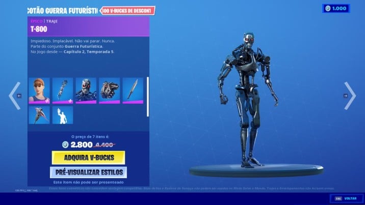 Fortnite: Sarah Connor e T-800 são as novas skins da Temporada 5 ...