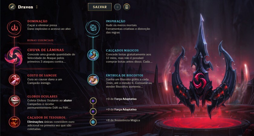 Draven: Runas, builds e guia do campeão do LoL para jogar como atirador ...