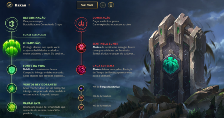 Rakan: Runas, builds e guia da campeão do LoL para jogar como suporte ...